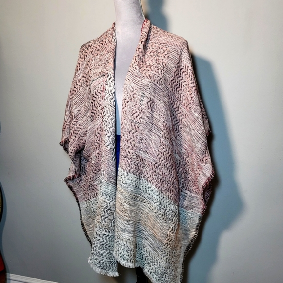 J. Jill | Sweaters | J Jill Pure Jill Earth Tone Poncho Clay Pink And ...